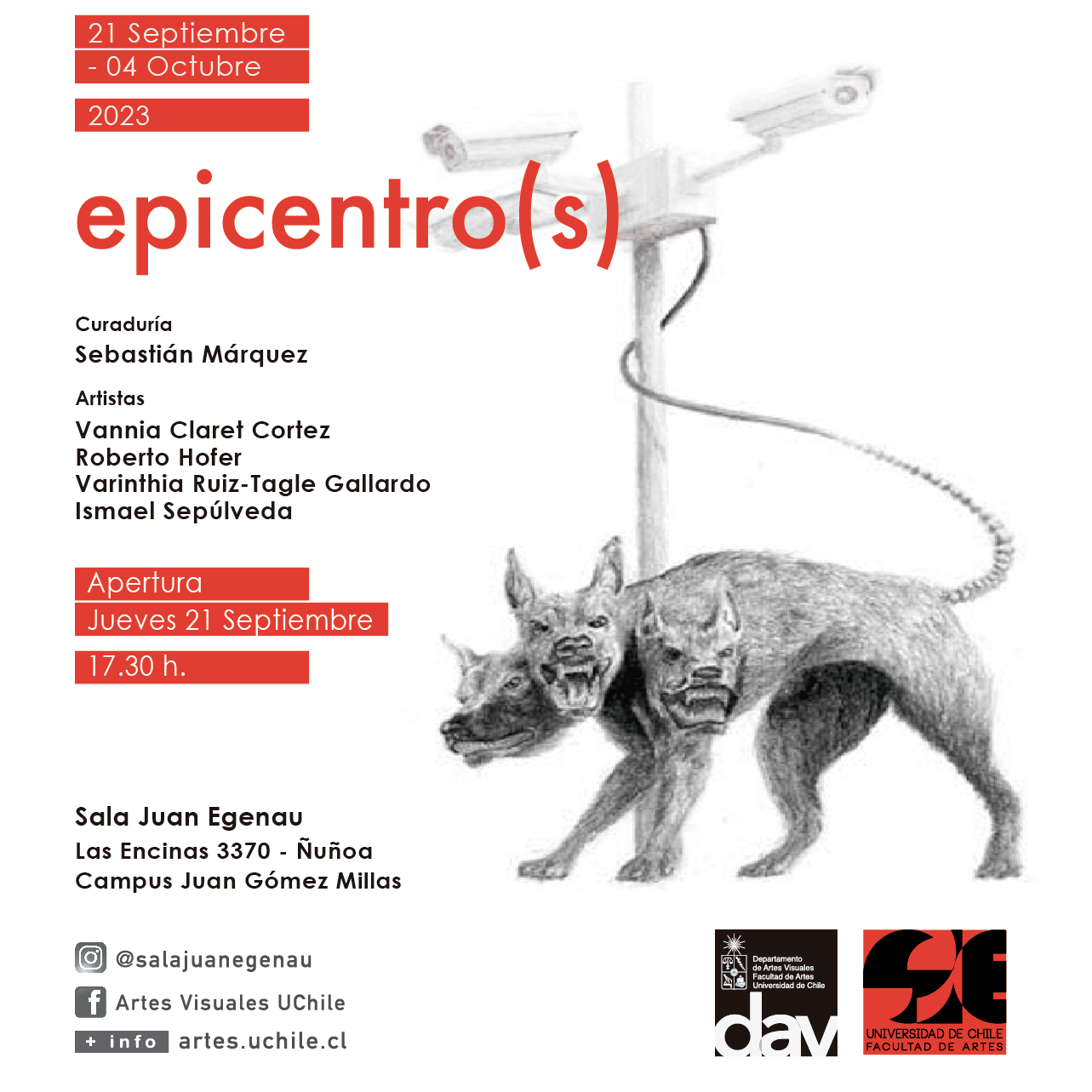 Exposición colectiva “Epicentro(s)” llega a la Sala Juan Egenau - Universidad de Chile