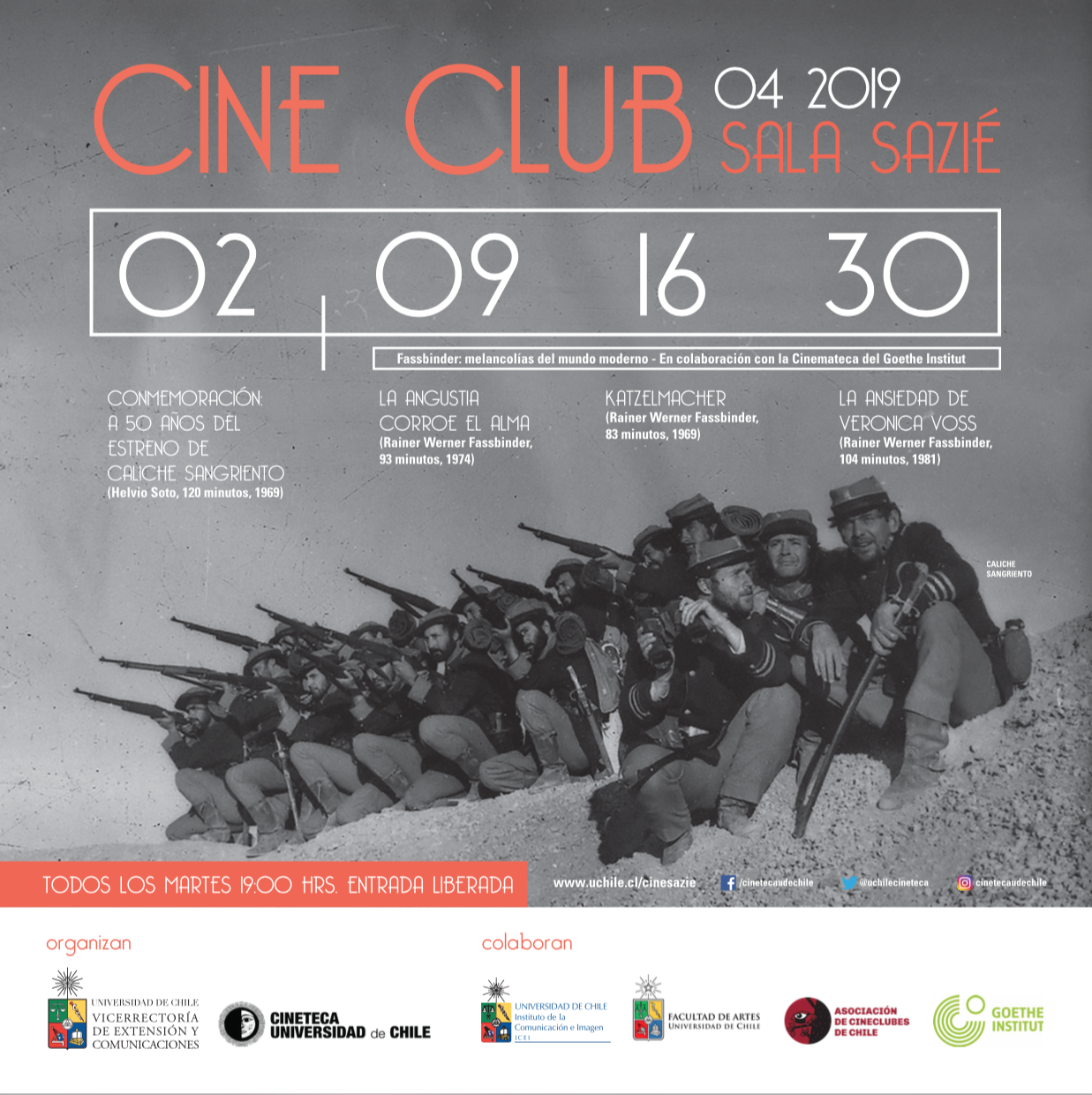 Sala Sazié – Cineclub arranca el año con la proyección de Caliche Sangriento - Universidad de Chile